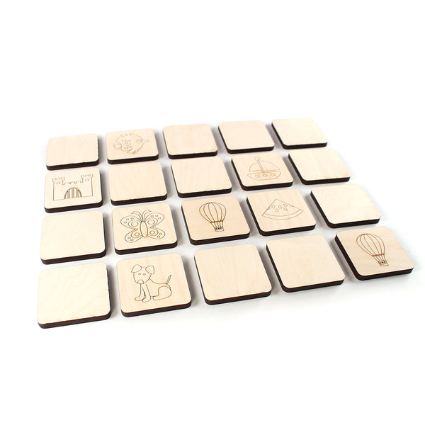 Memory Matching Game for Kids | Wood Tiles Made in USA, Quick Shipping ...