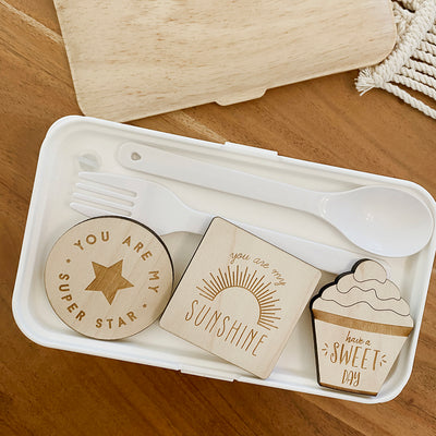Wooden Lunchbox Charm Notes - Smiling Tree