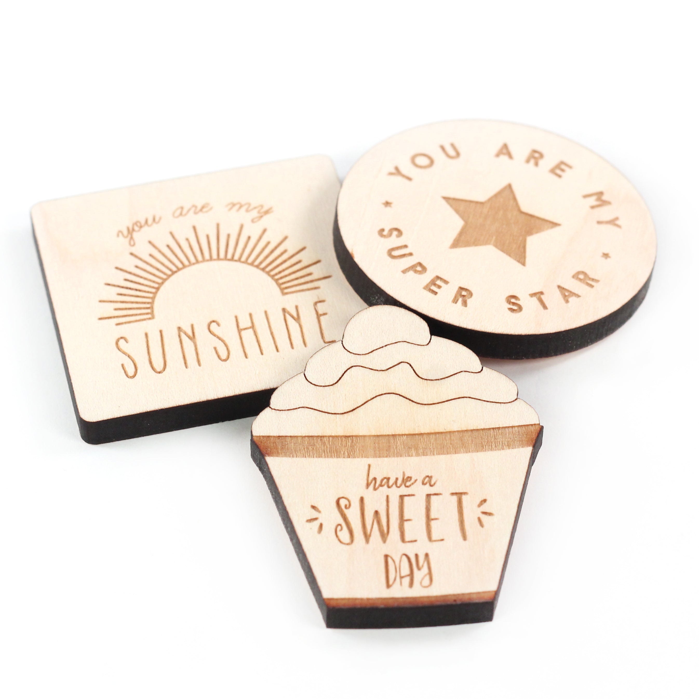 Wooden Lunchbox Charm Notes - Smiling Tree