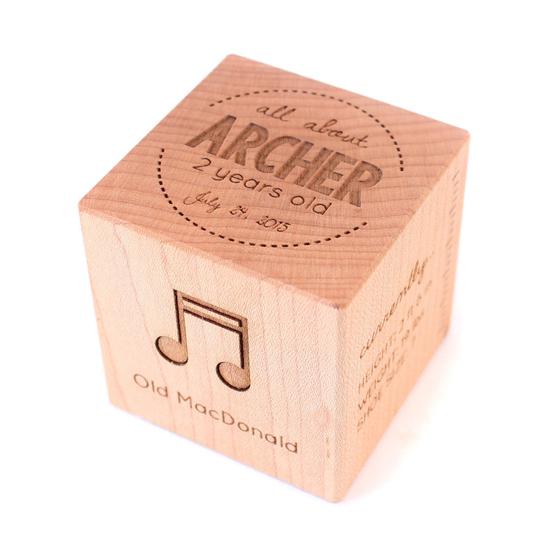 Personalized Keepsake Wood Block with Child's "All About Me" Details ...