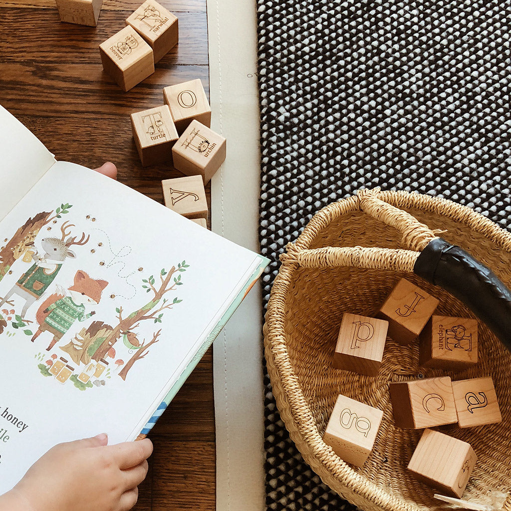 Animal Alphabet Wooden Blocks for Kids | Natural and Teether Safe, USA ...
