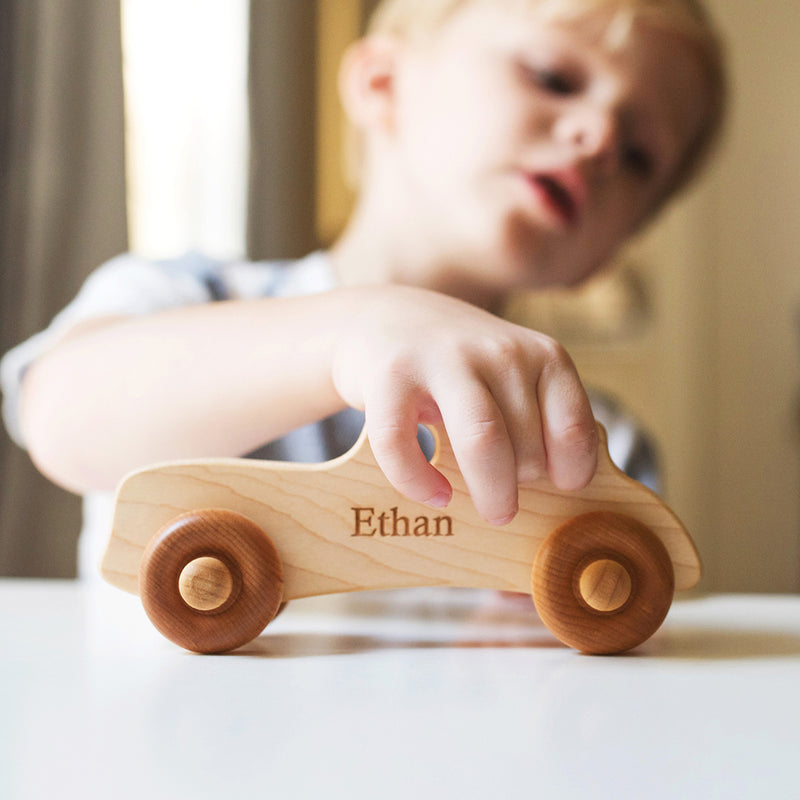 Wooden Toy Race Car For Kids | Personalized, Quick Shipping, USA Made ...