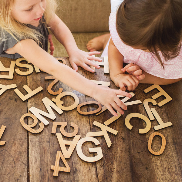 Wooden Uppercase Alphabet Letters - Smiling Tree