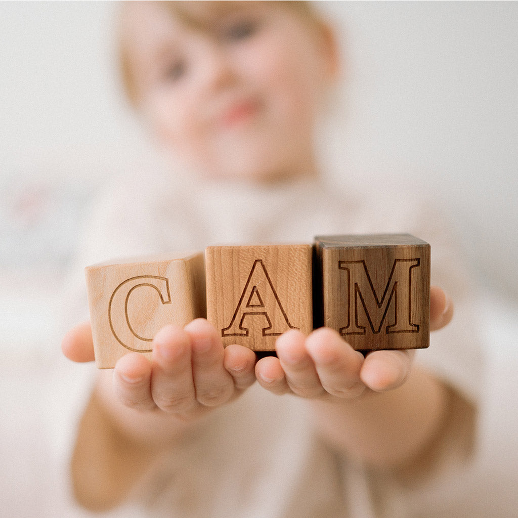 personalized wooden name blocks - all natural and handmade in the USA ...