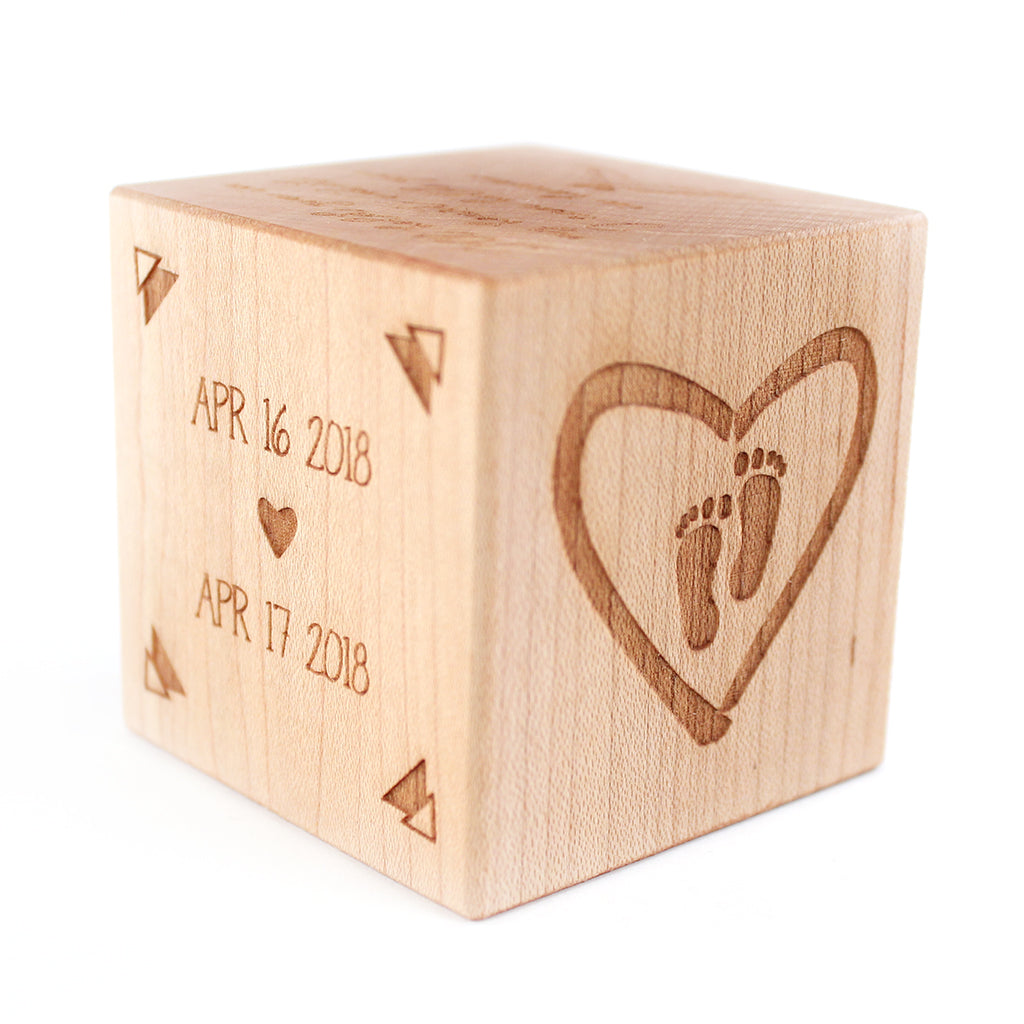 keepsake baby memorial block | Smiling Tree Toys